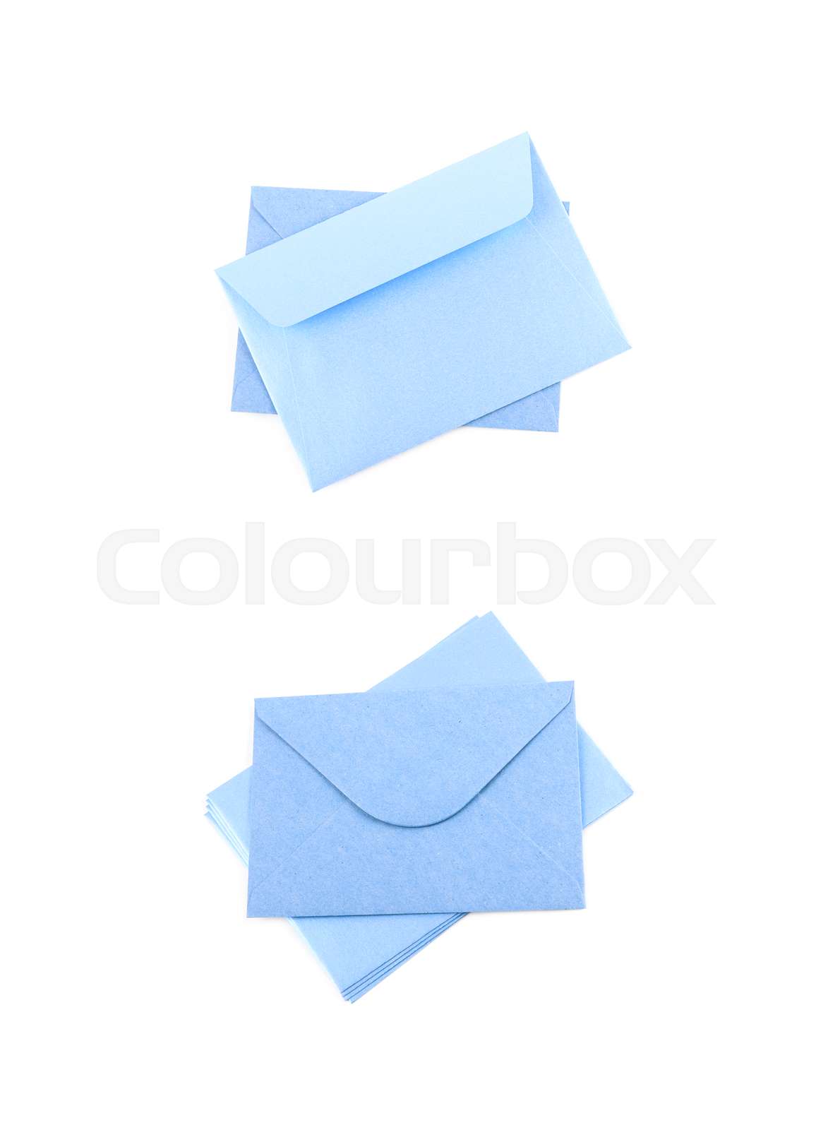 Pile of paper envelopes isolated | Stock image | Colourbox