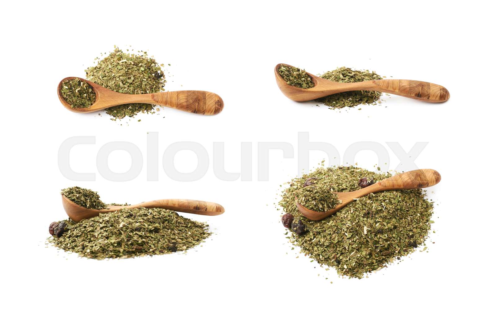 Pile of mate tea leaves isolated | Stock image | Colourbox