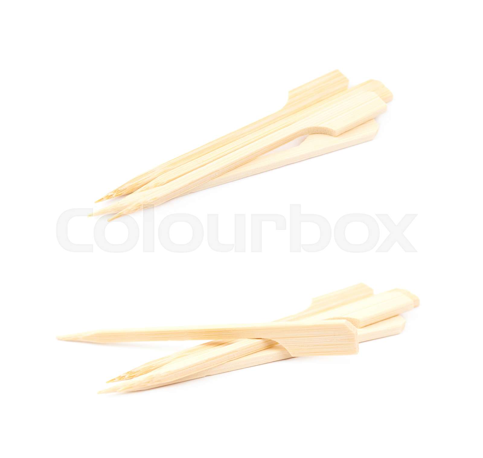 Wooden toothpicks isolated | Stock image | Colourbox