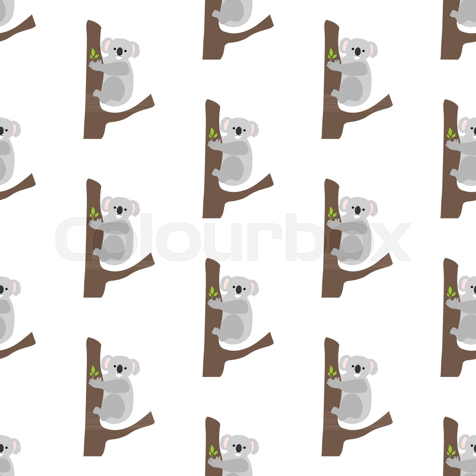 Koala bear seamless pattern | Stock vector | Colourbox