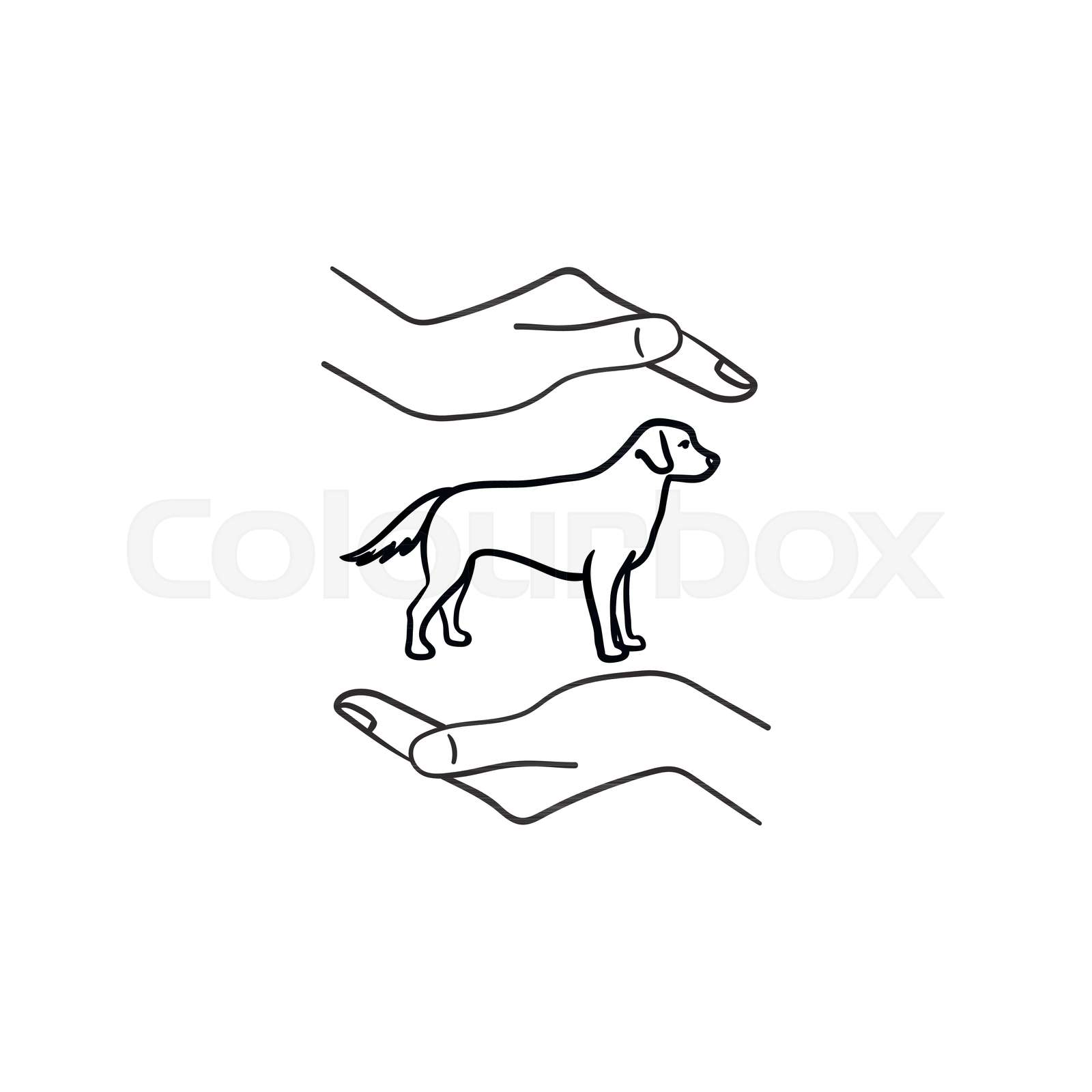 Pet rescue hand drawn outline doodle icon. | Stock vector | Colourbox