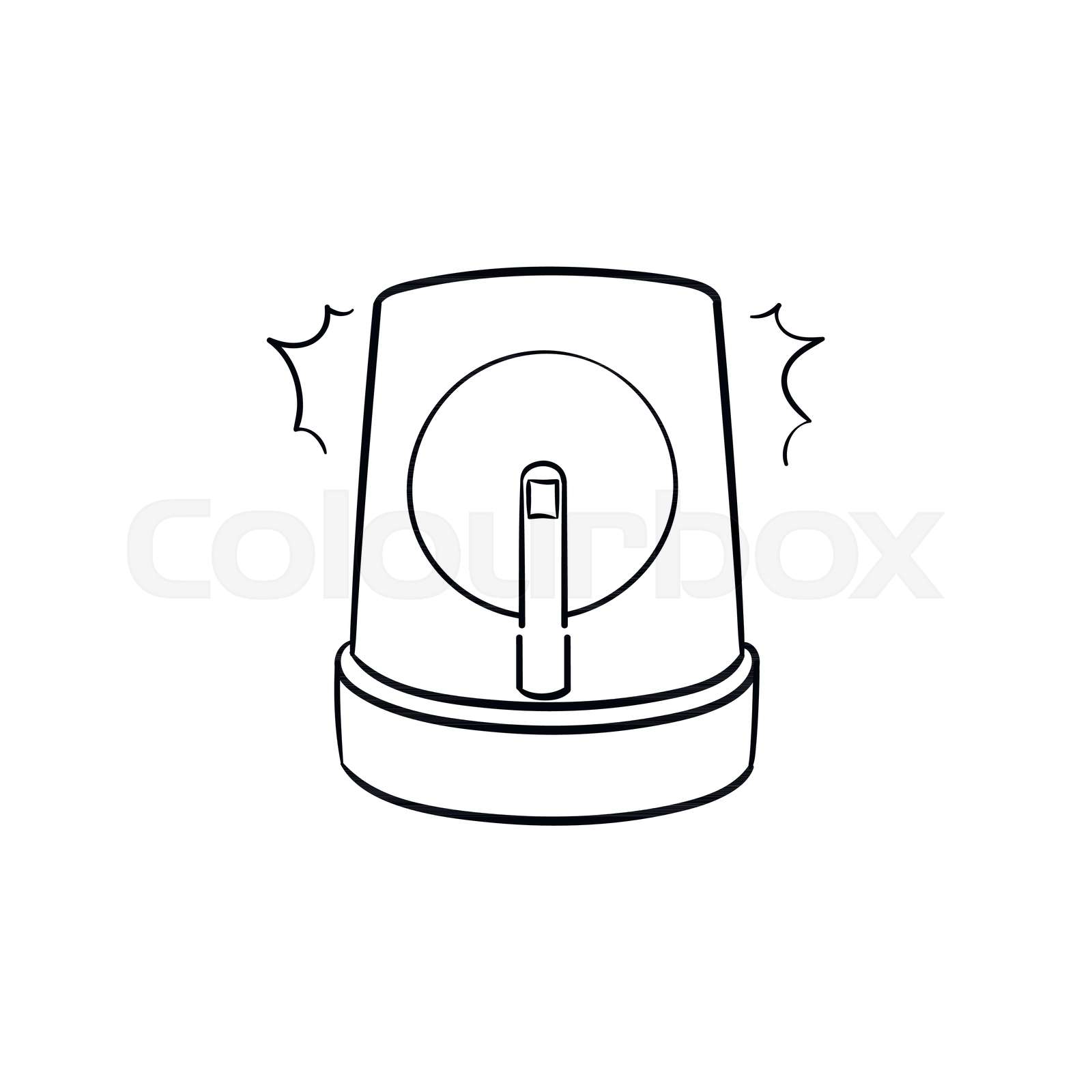 Siren hand drawn outline doodle icon. | Stock vector | Colourbox