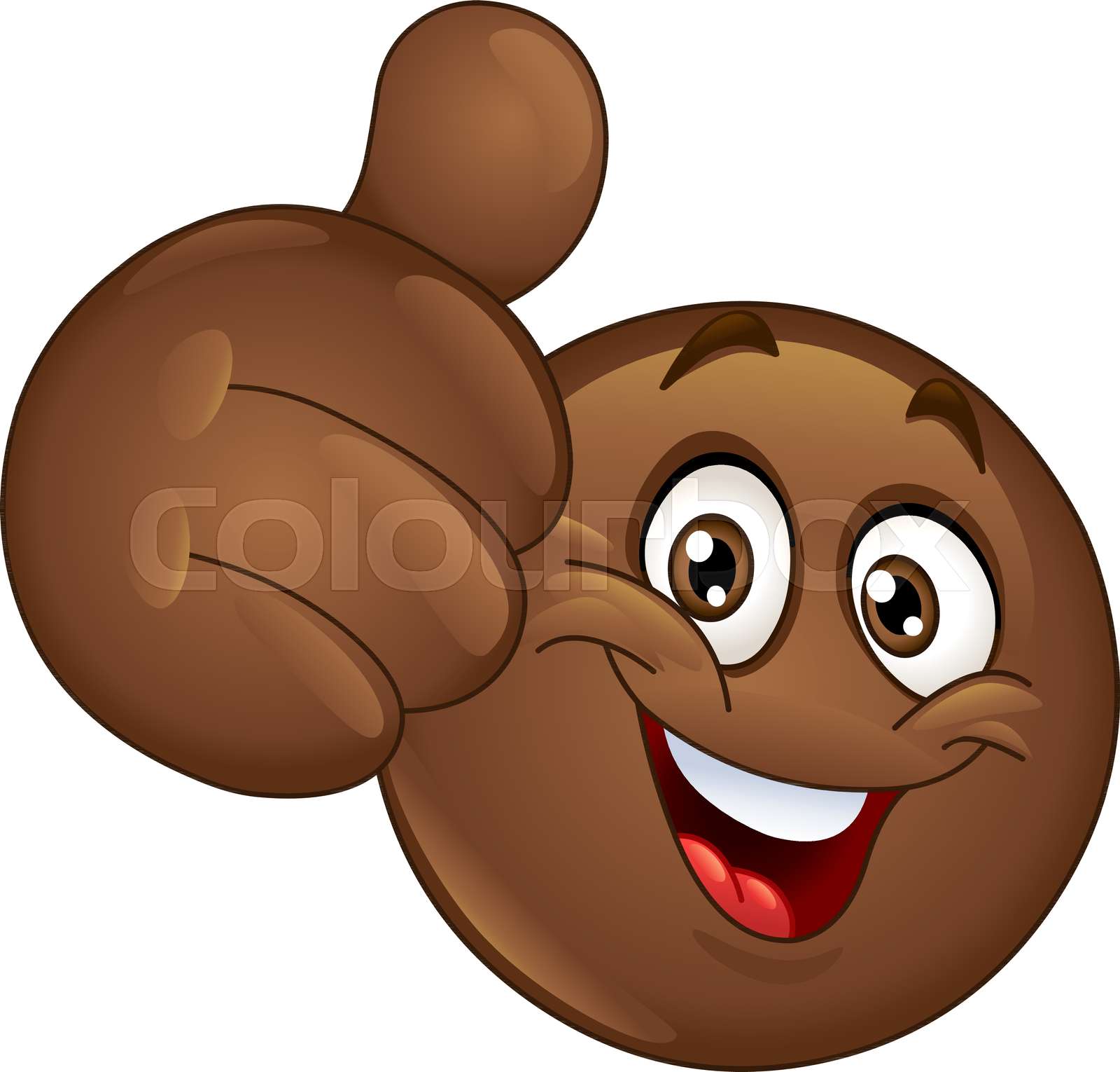 Thumb up African emoticon | Stock vector | Colourbox