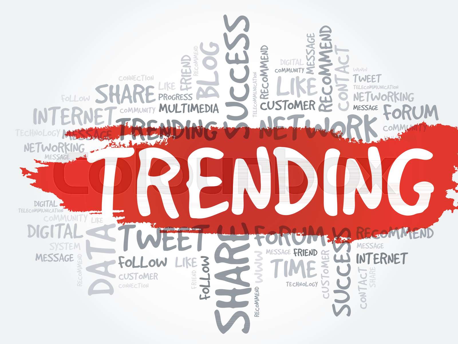 Trending word cloud | Stock vector | Colourbox