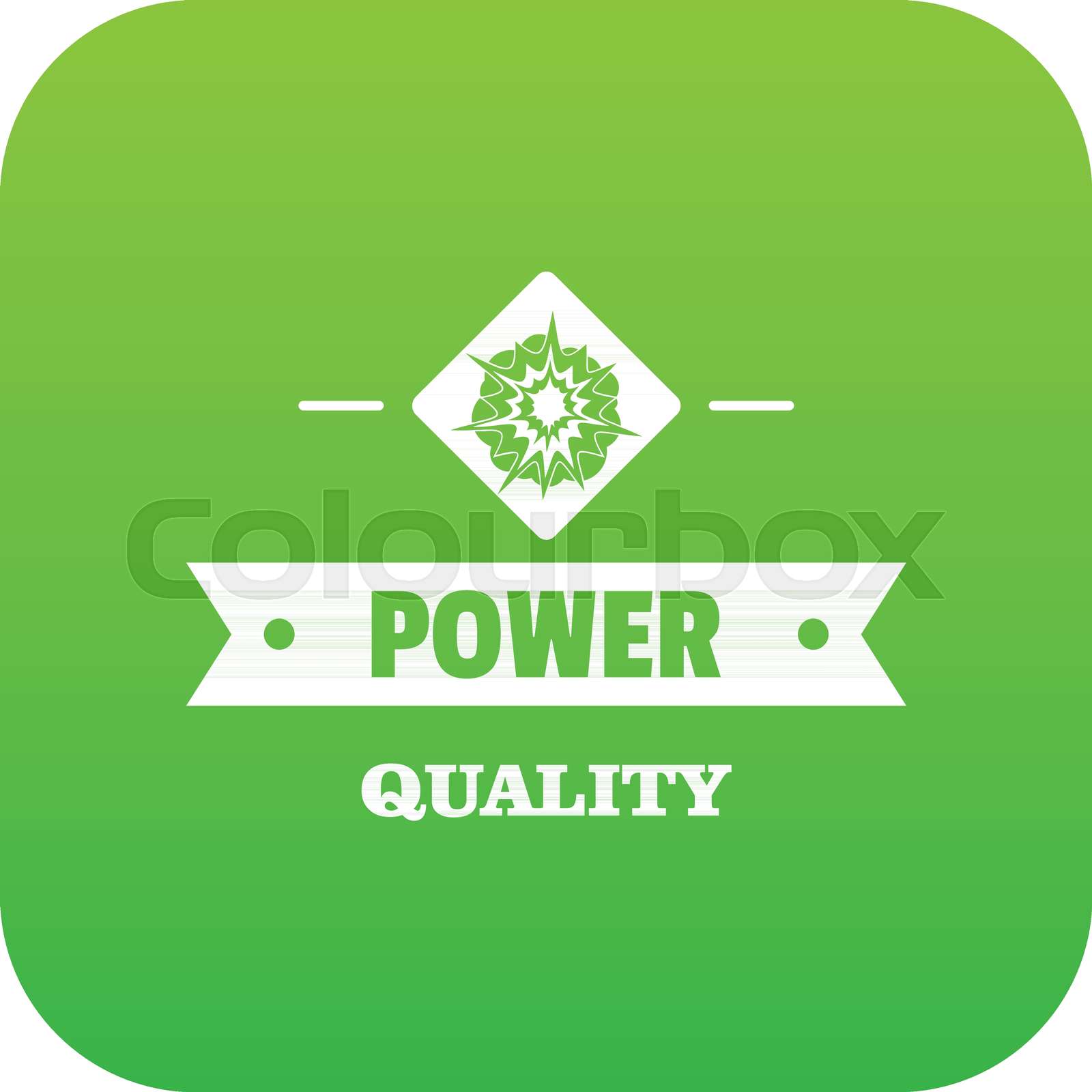 Power quality icon green vector | Stock vector | Colourbox