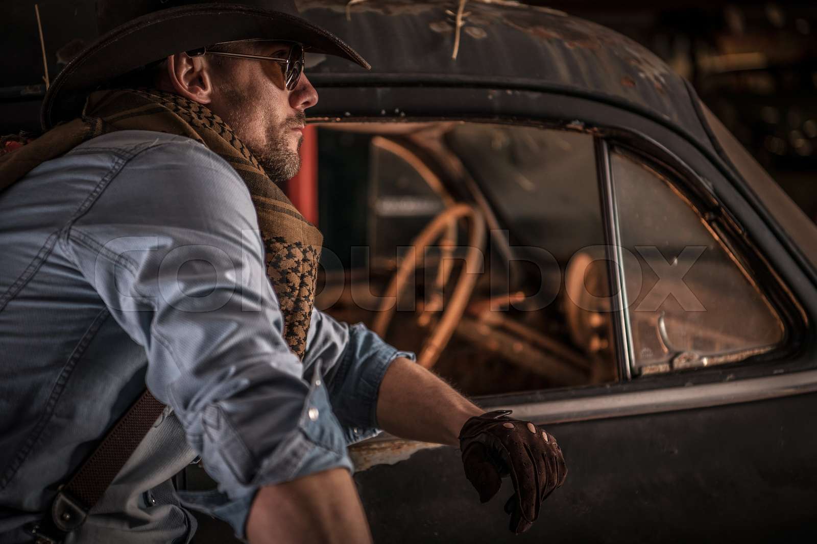 Cowboy Classic Cars Collector | Stock image | Colourbox