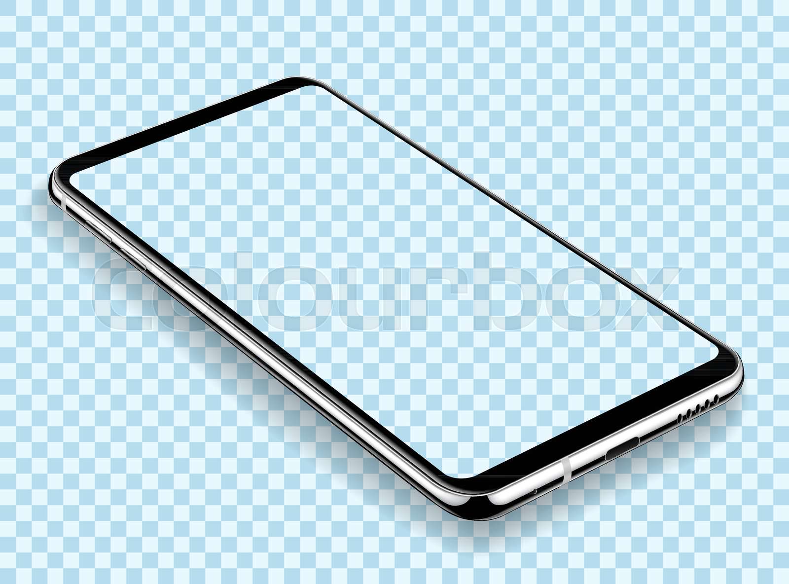 Smartphone mockup transparent screen | Stock vector | Colourbox