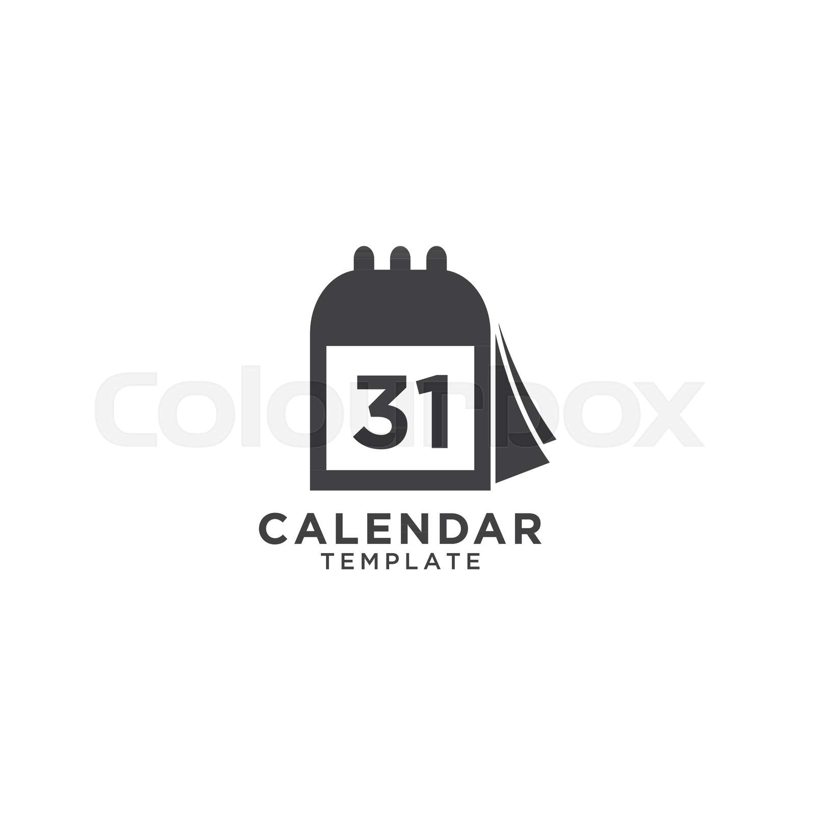 Calendar graphic design template | Stock vector | Colourbox