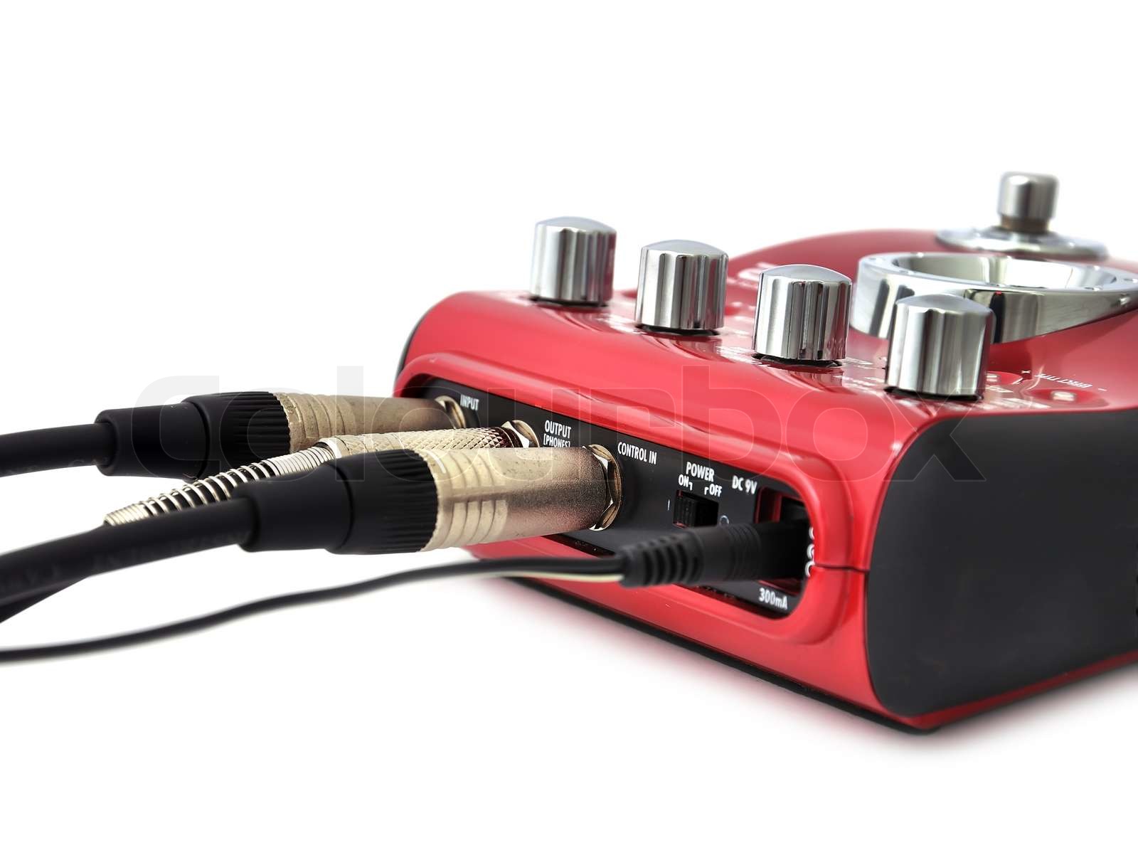 Guitar multi effects pedal isolated on white | Stock image | Colourbox