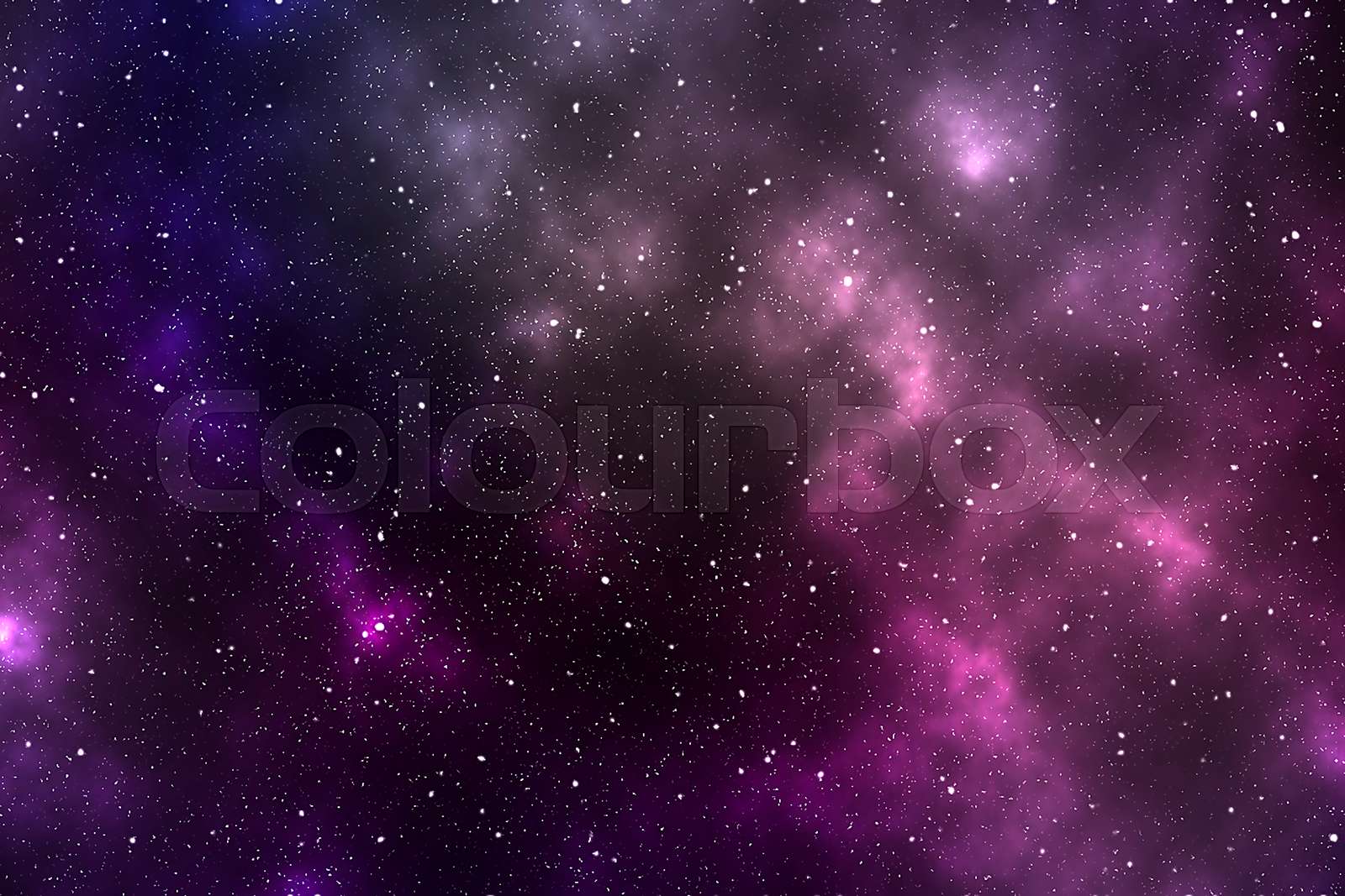 Space with violet nebula | Stock image | Colourbox