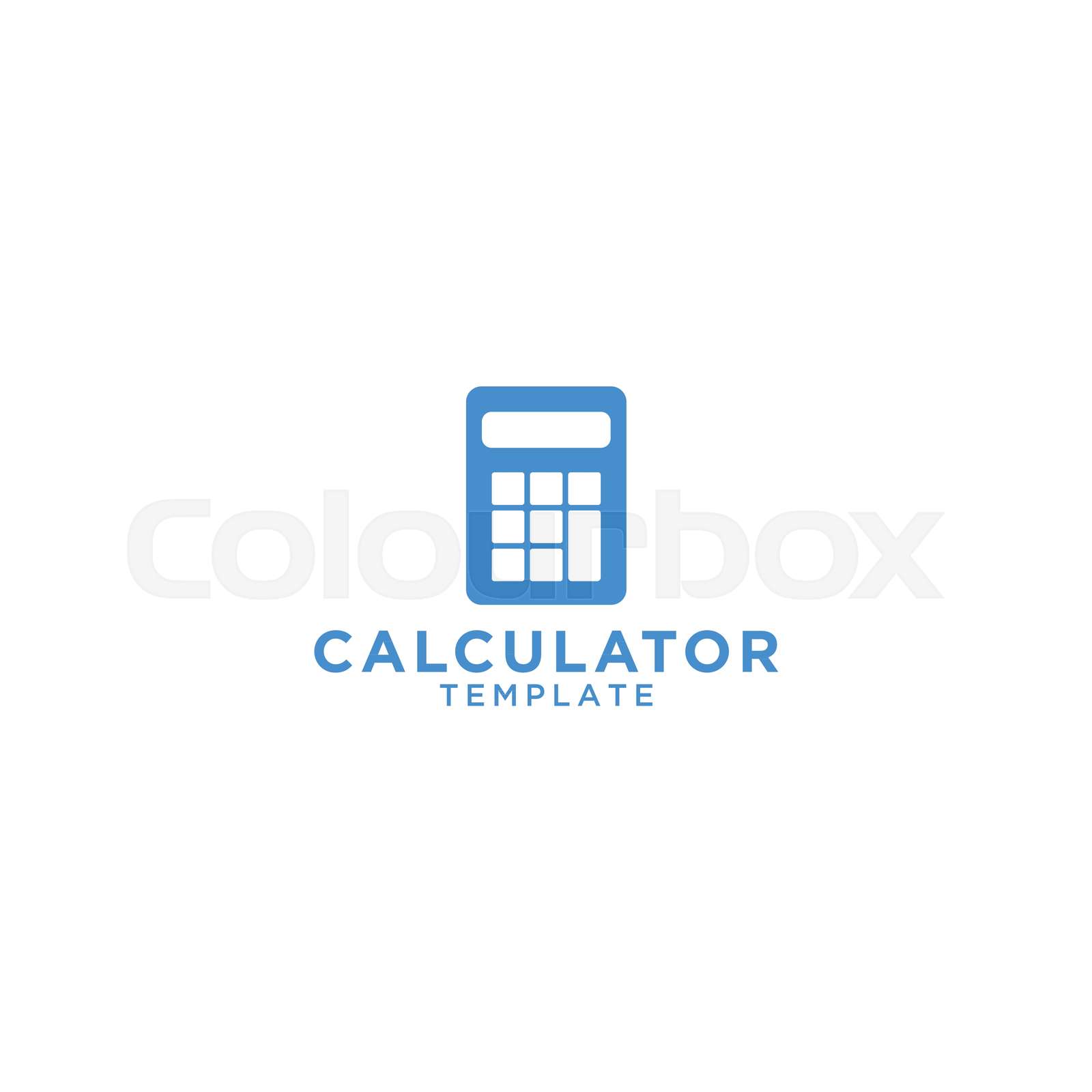 Calculator graphic design template | Stock vector | Colourbox