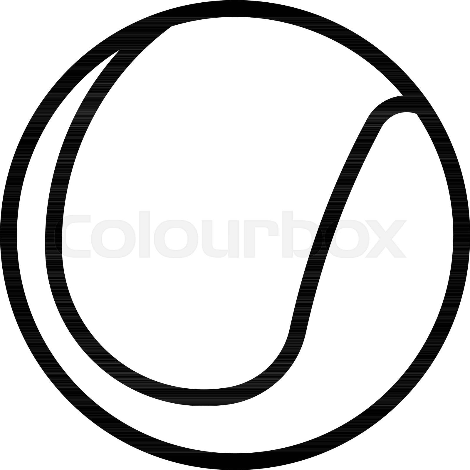 outline beautiful tennis ball vector icon | Stock vector | Colourbox