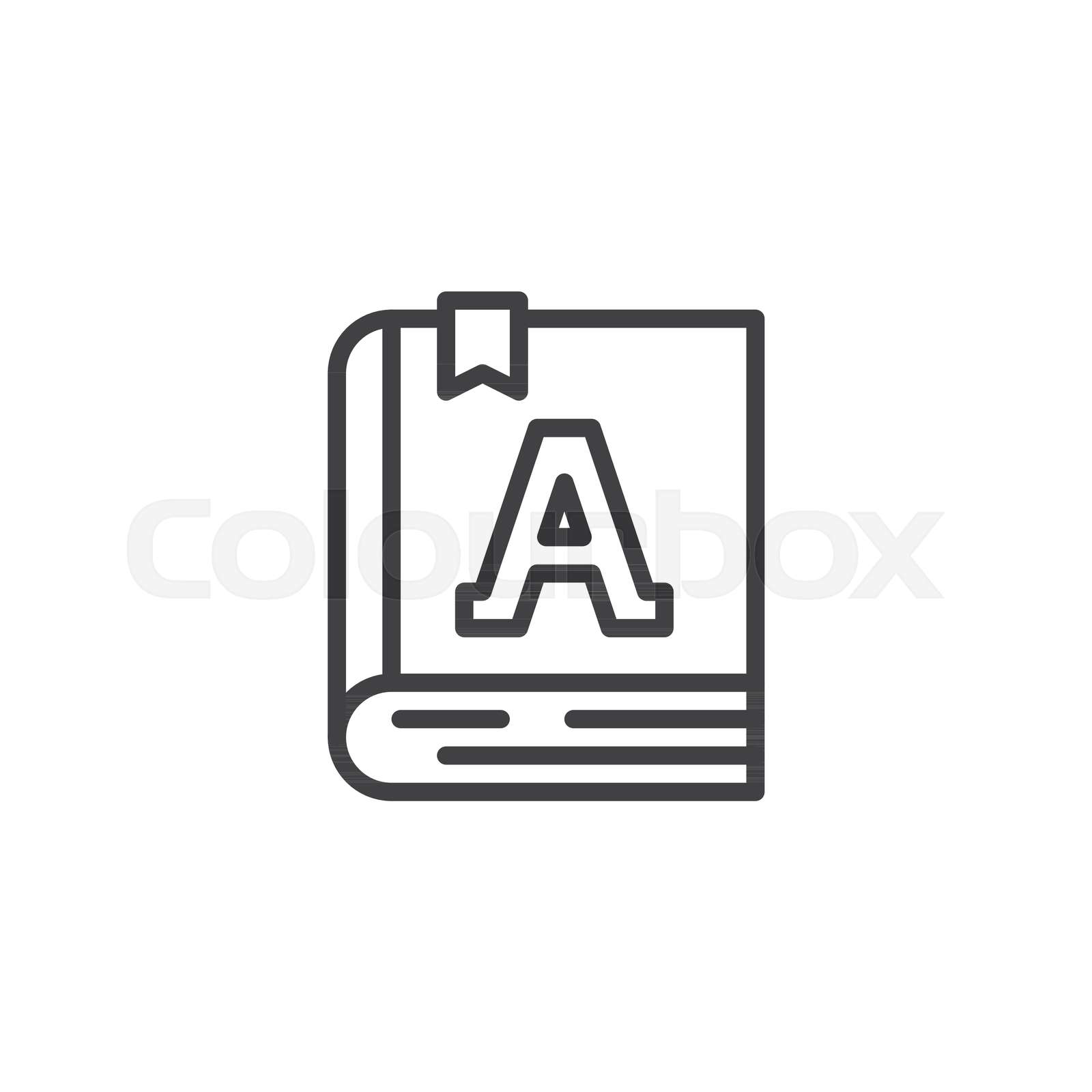 Dictionary book outline icon | Stock vector | Colourbox