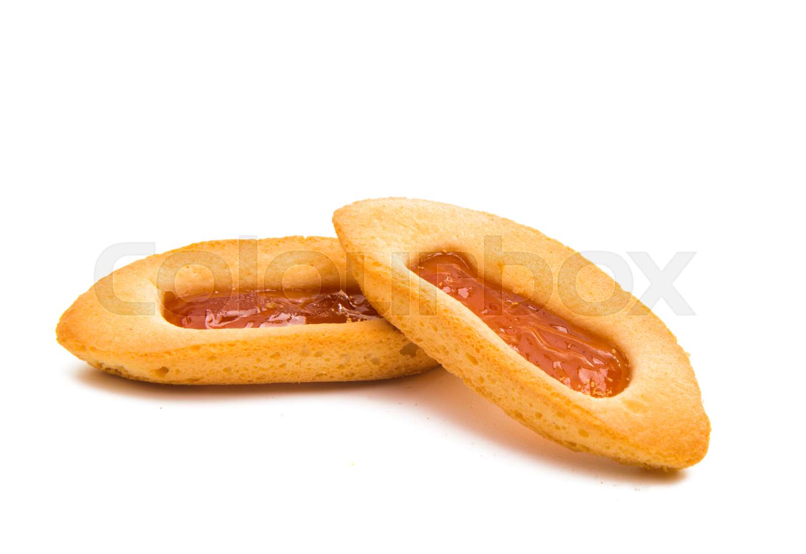 biscuits with jam isolated | Stock image | Colourbox