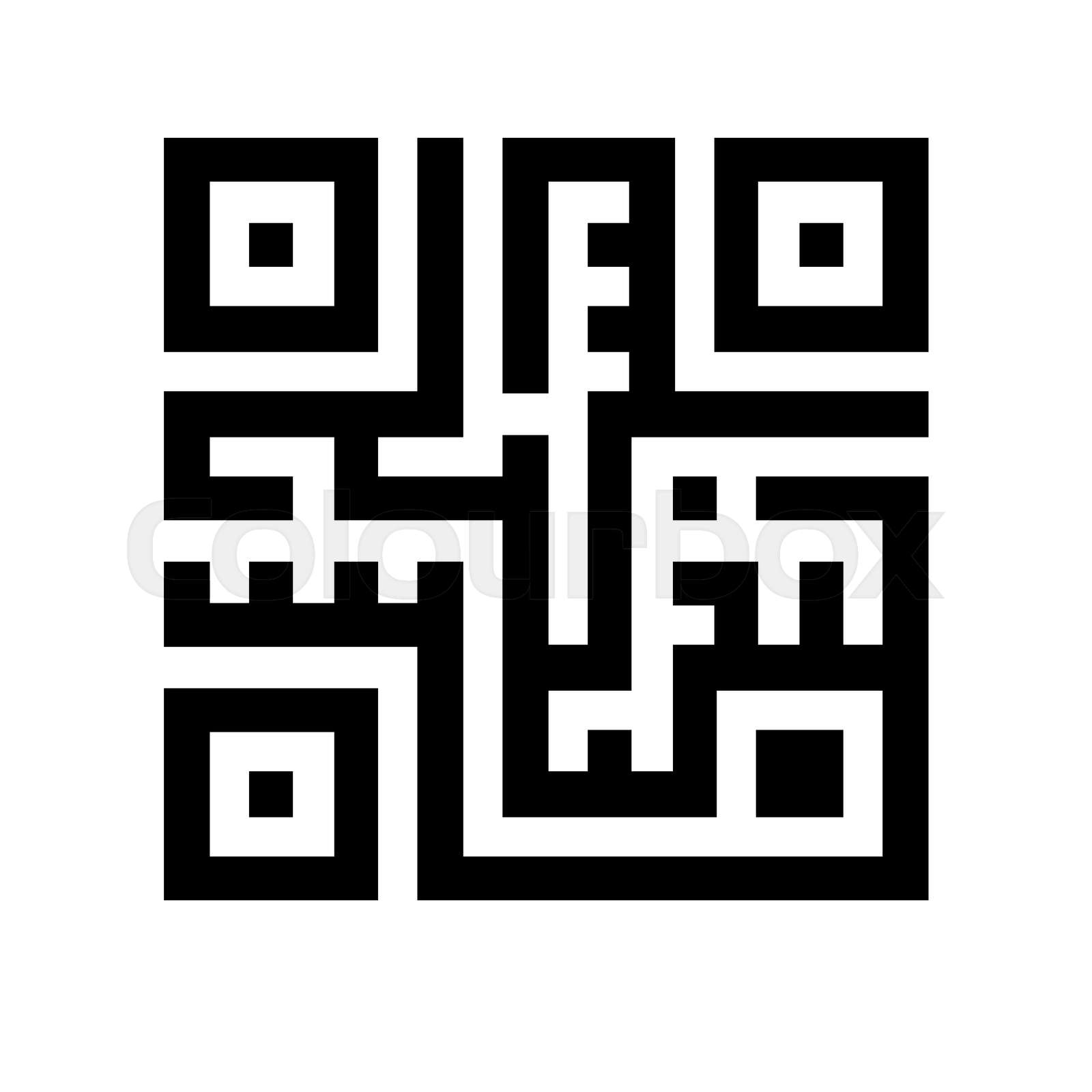 Qr code illustration. | Stock vector | Colourbox