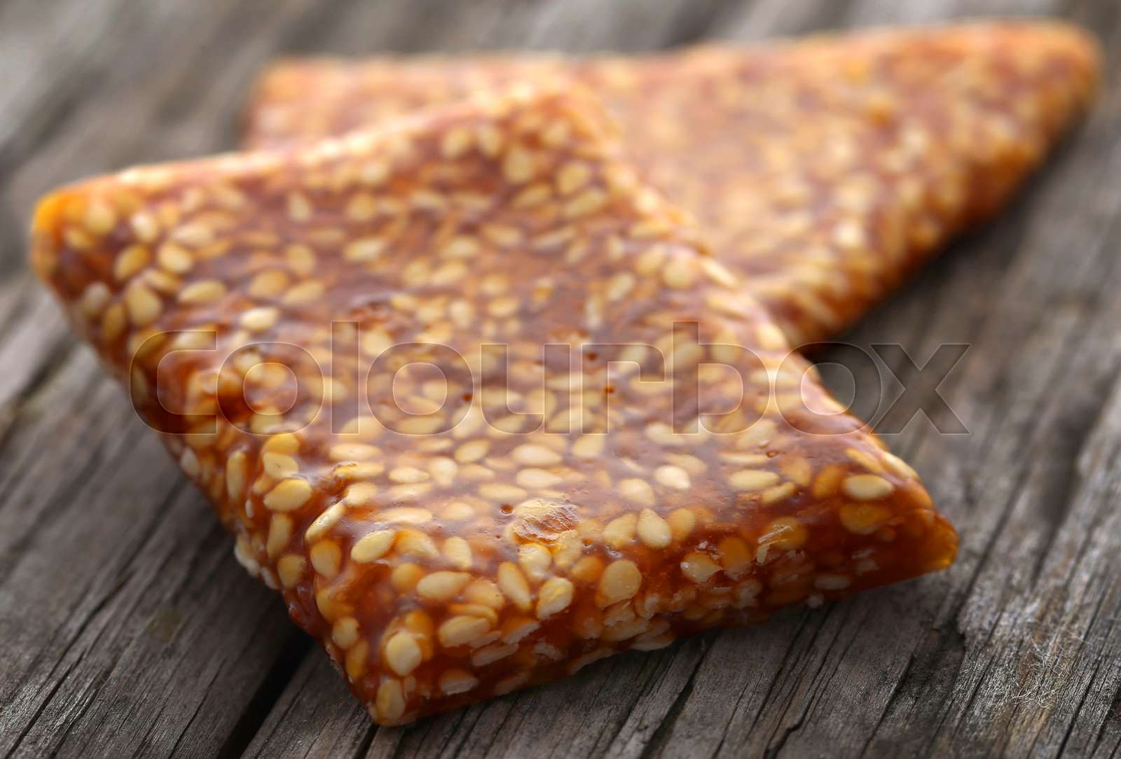 Sesame caramel candy | Stock image | Colourbox