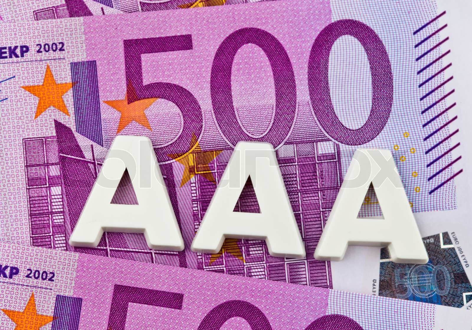 a rating agency has awarded the "3a" letters triple-a rating from a ...