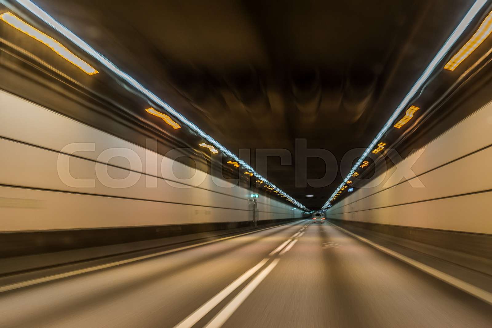 inside the tunnel between Malmo and Copenhagen | Stock image | Colourbox