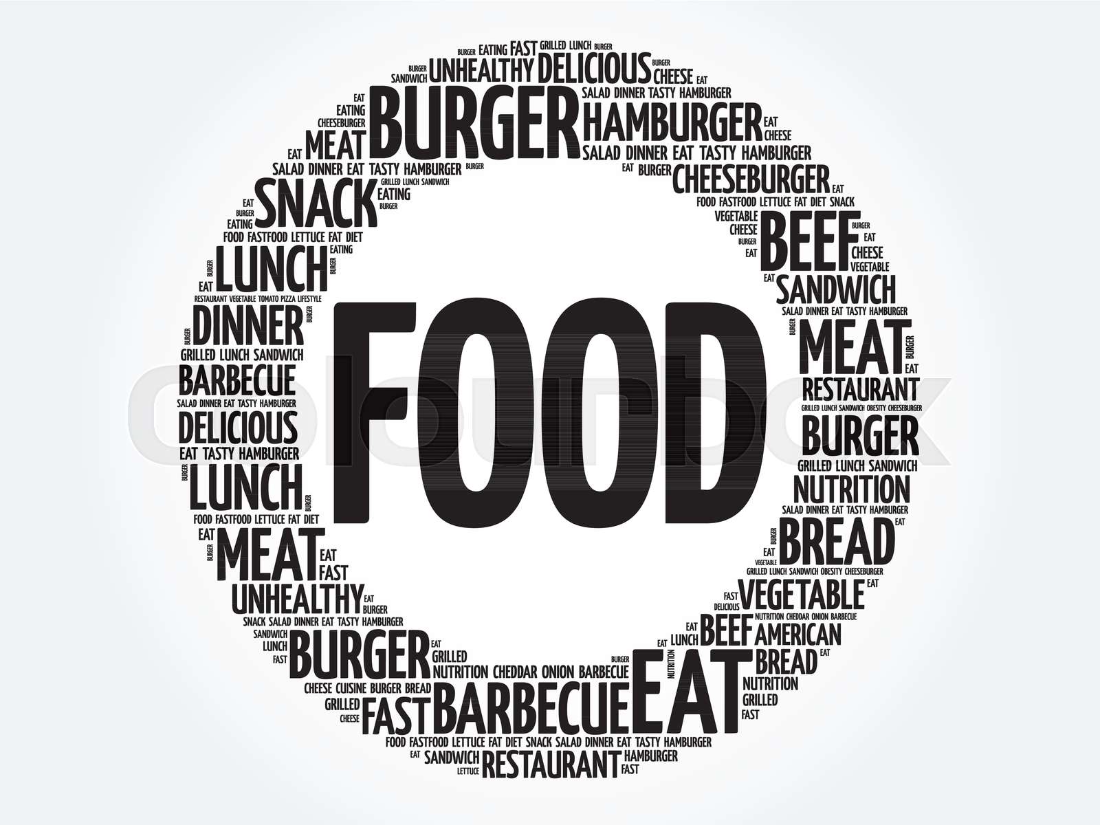FOOD word cloud | Stock vector | Colourbox