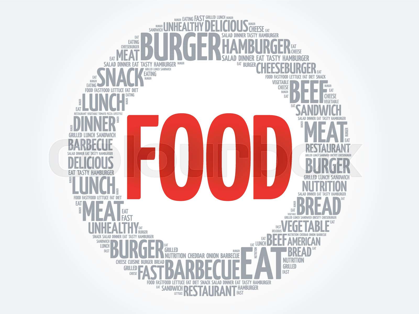 FOOD word cloud | Stock vector | Colourbox
