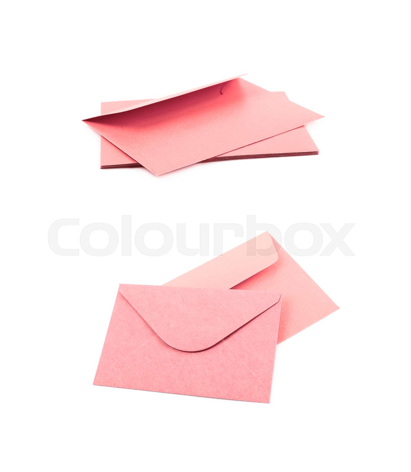 Pile of paper envelopes isolated | Stock image | Colourbox