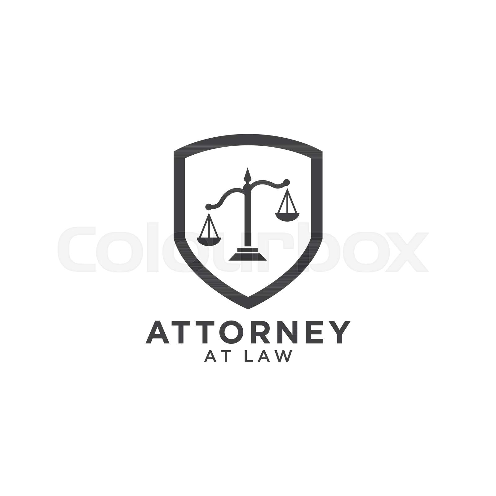Attorney at law logo template | Stock vector | Colourbox