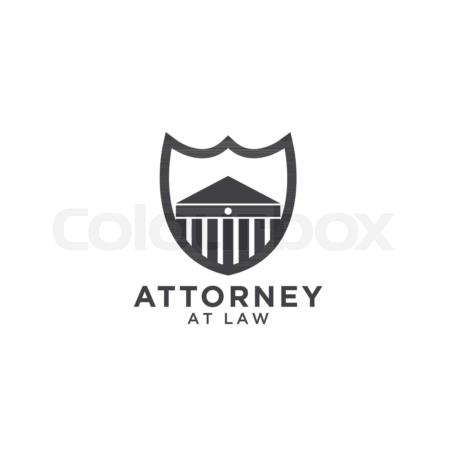Attorney at law logo template | Stock vector | Colourbox