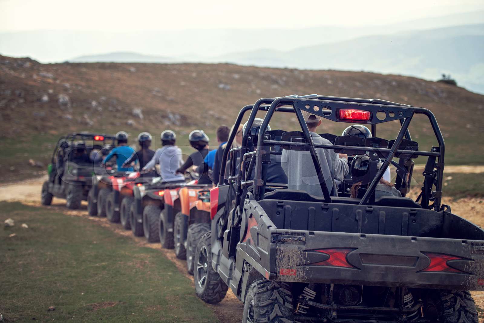 man riding atv vehicle on off road track ,people outdoor sport ...