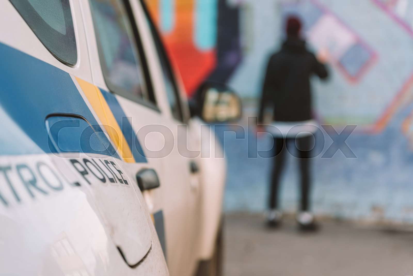 vandal painting graffiti | Stock image | Colourbox