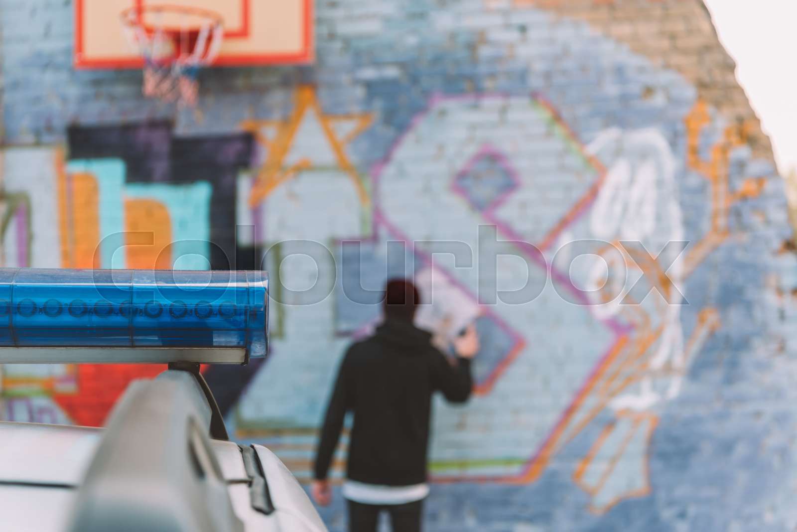 vandal painting graffiti | Stock image | Colourbox