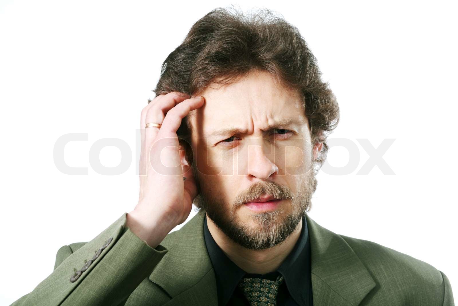 Ein Bild von einem jungen Mann Denken | Stock Bild | Colourbox