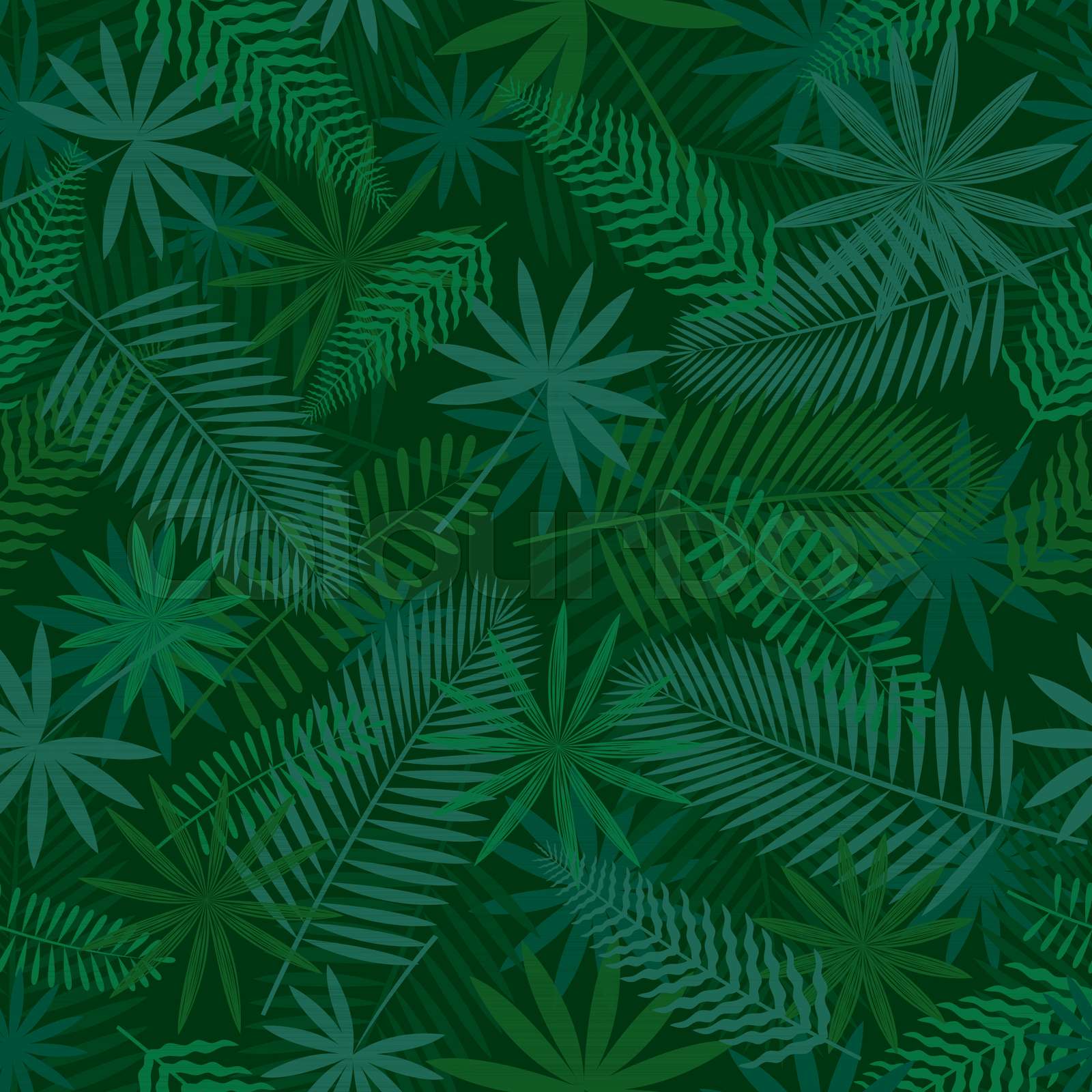 Tropical Jungle Seamless Pattern Background | Stock vector | Colourbox