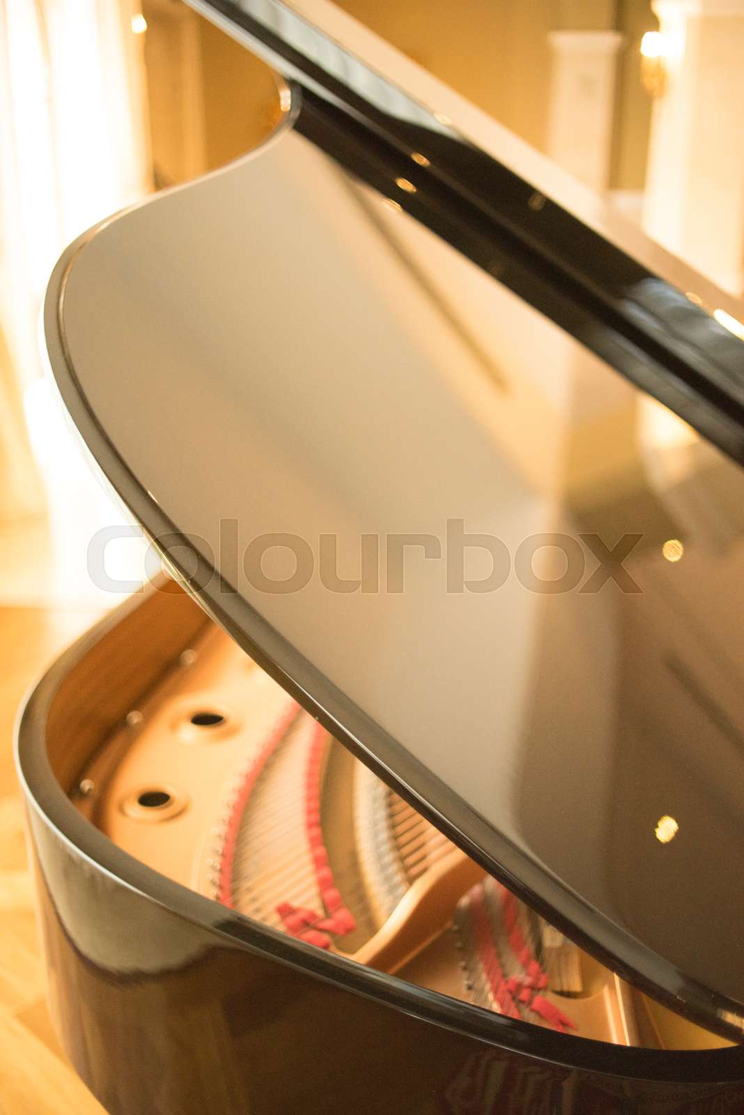 Cconert grand piano strings | Stock image | Colourbox