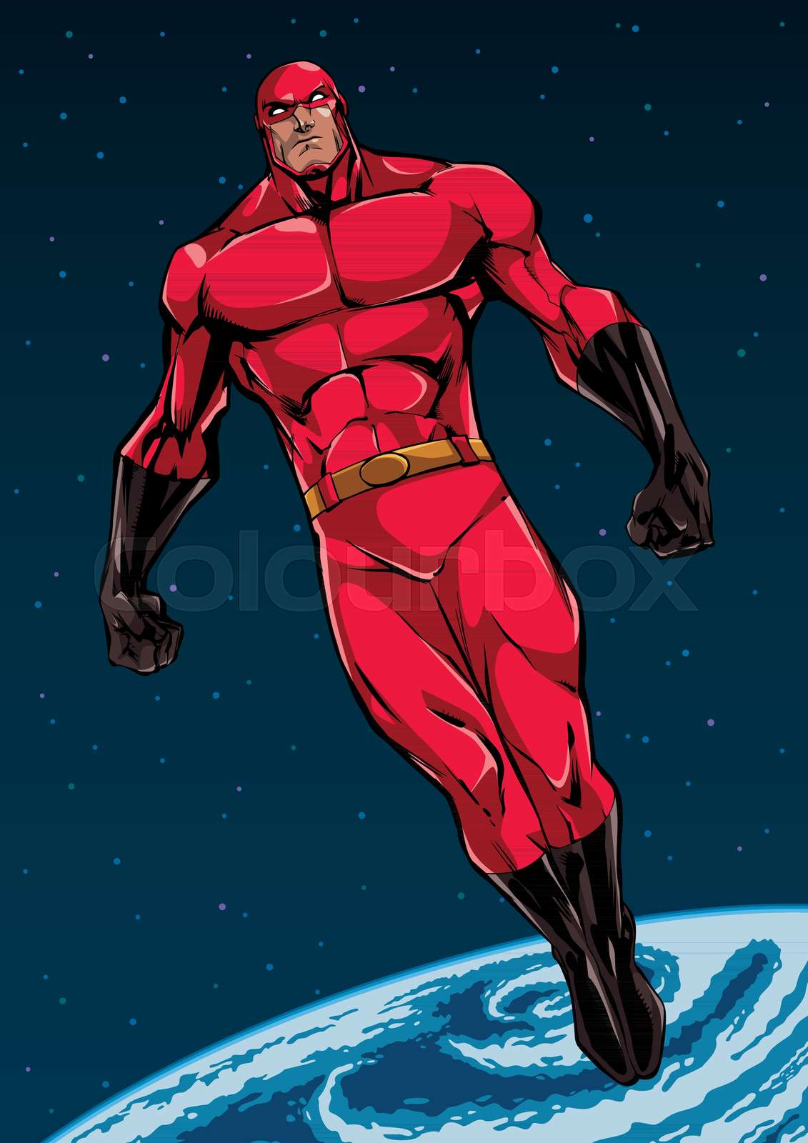 Superhero Flying in Space | Stock vector | Colourbox