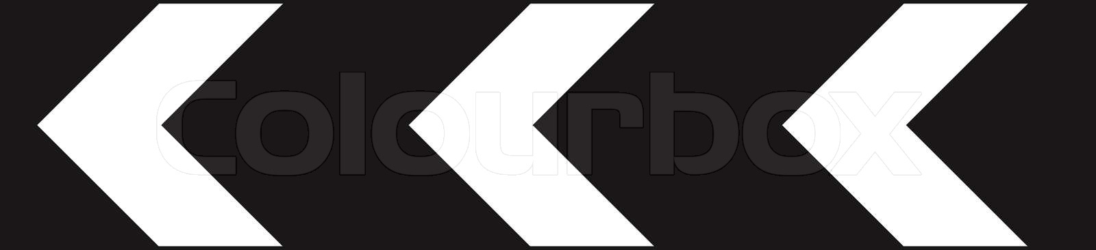 Sharp deviation of route to left sign | Stock vector | Colourbox