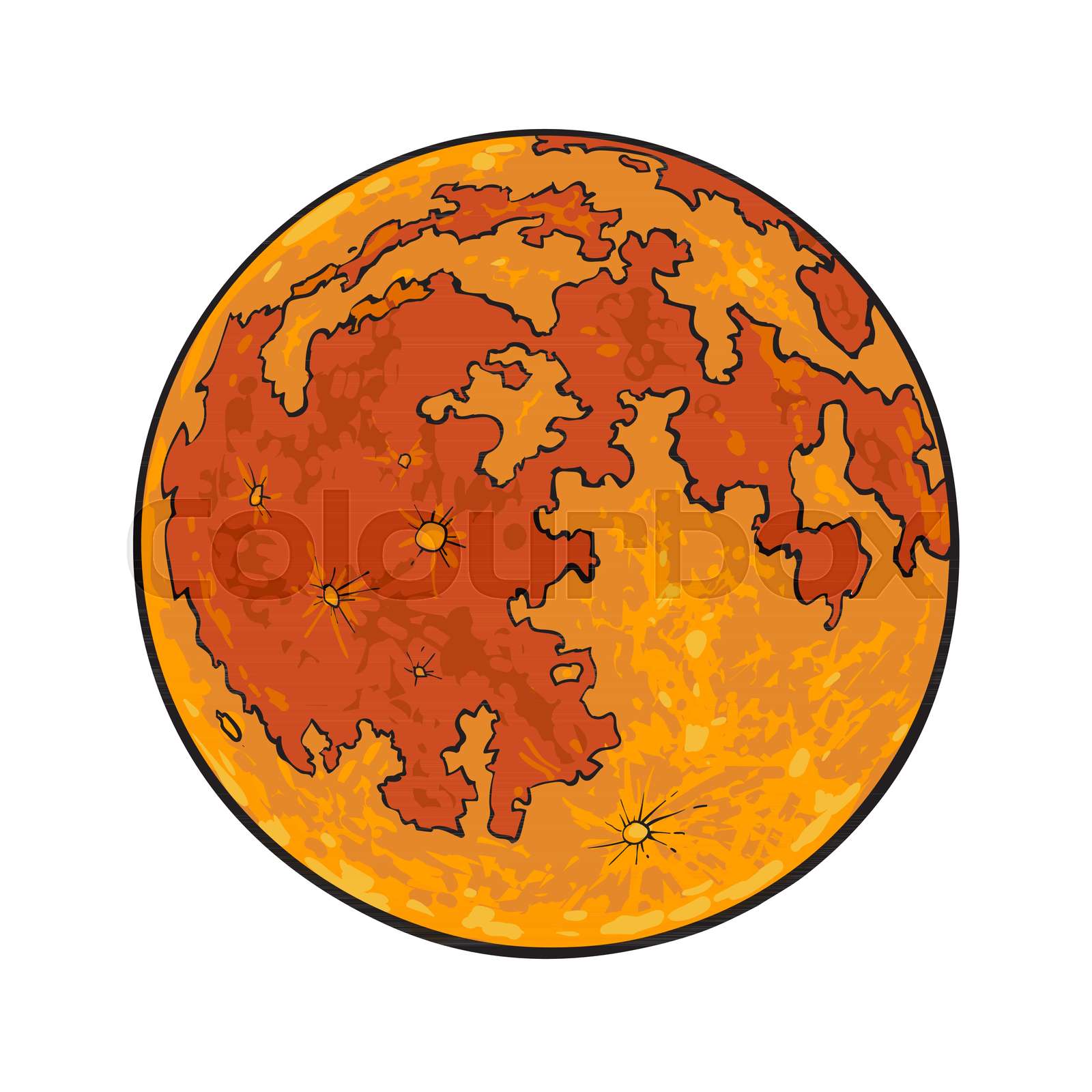 Cartoon red full Moon. Vector | Stock vector | Colourbox