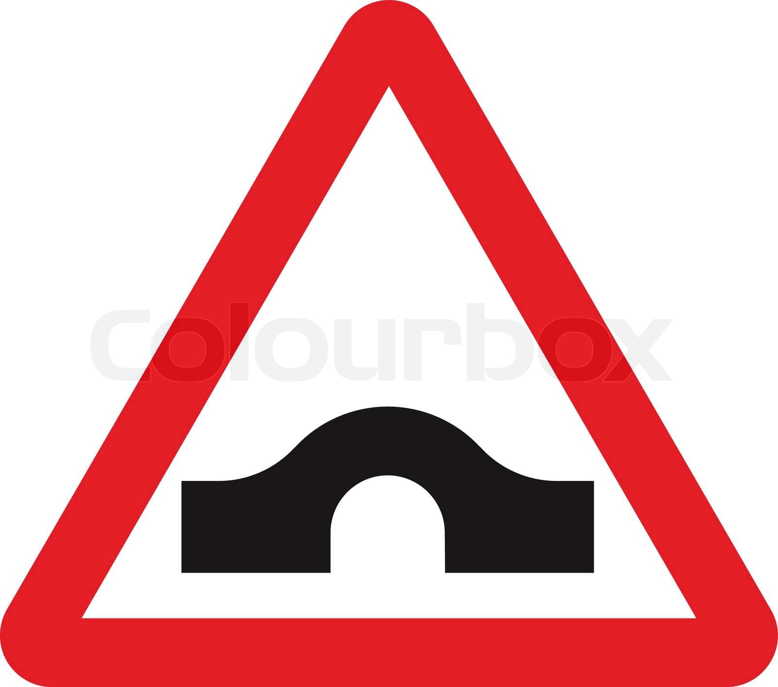 Hump bridge sign | Stock vector | Colourbox