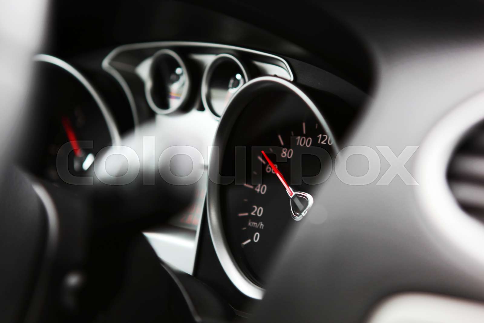 Close-up shot of modern car dashboard | Stock image | Colourbox