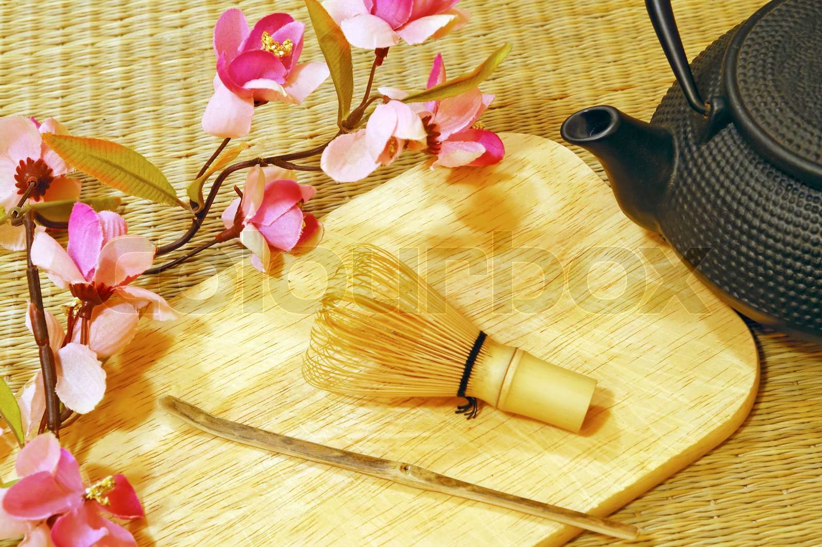 Tools used for Japanese tea ceremony chado A brush made of bamboo ...