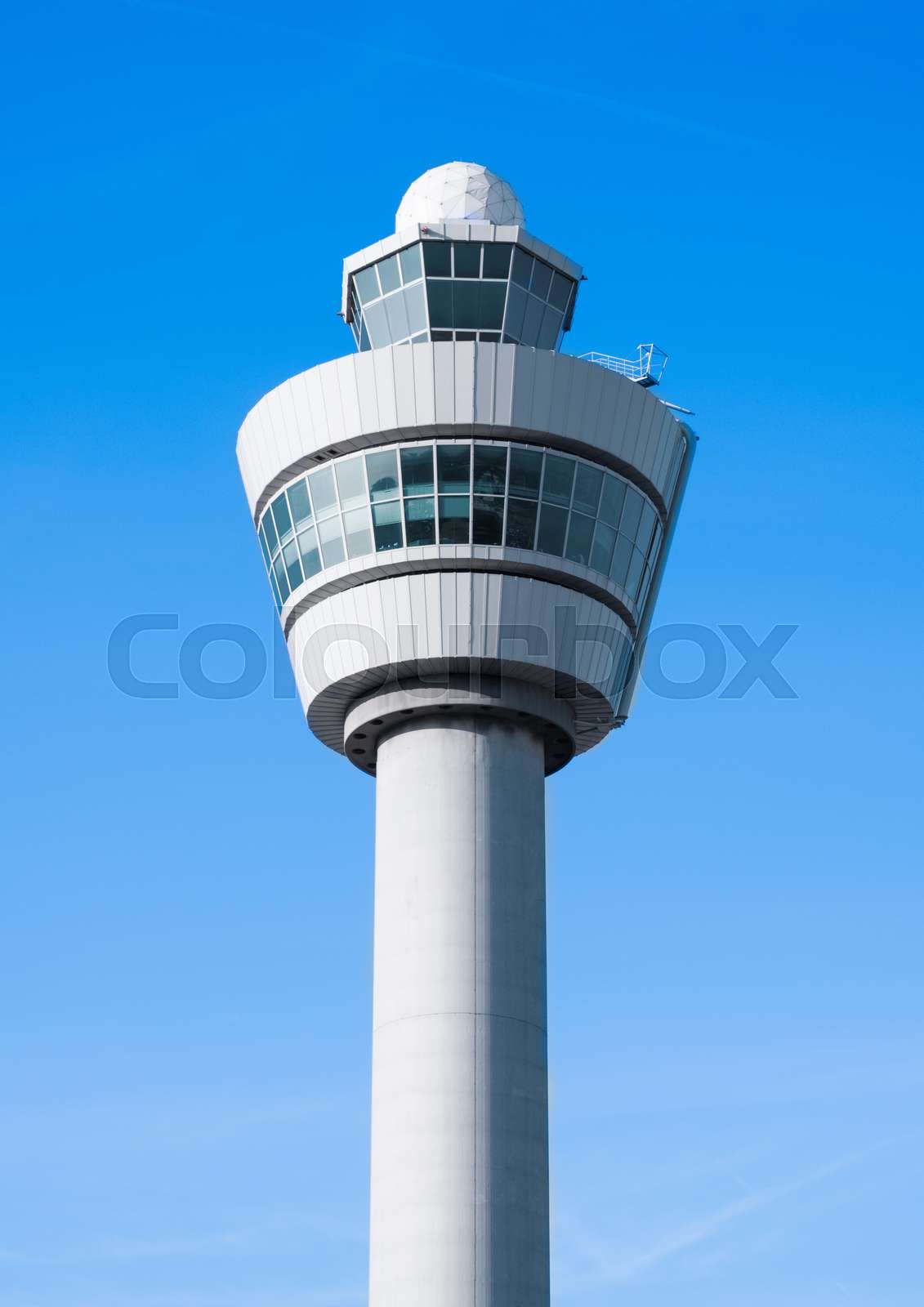 Flight control tower on blue sky background | Stock image | Colourbox
