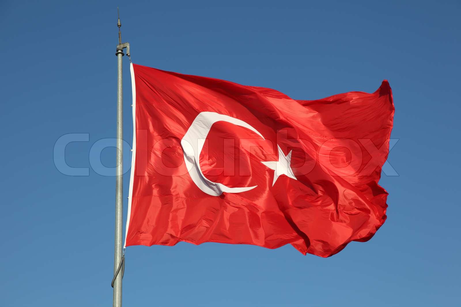Turkish flag | Stock image | Colourbox