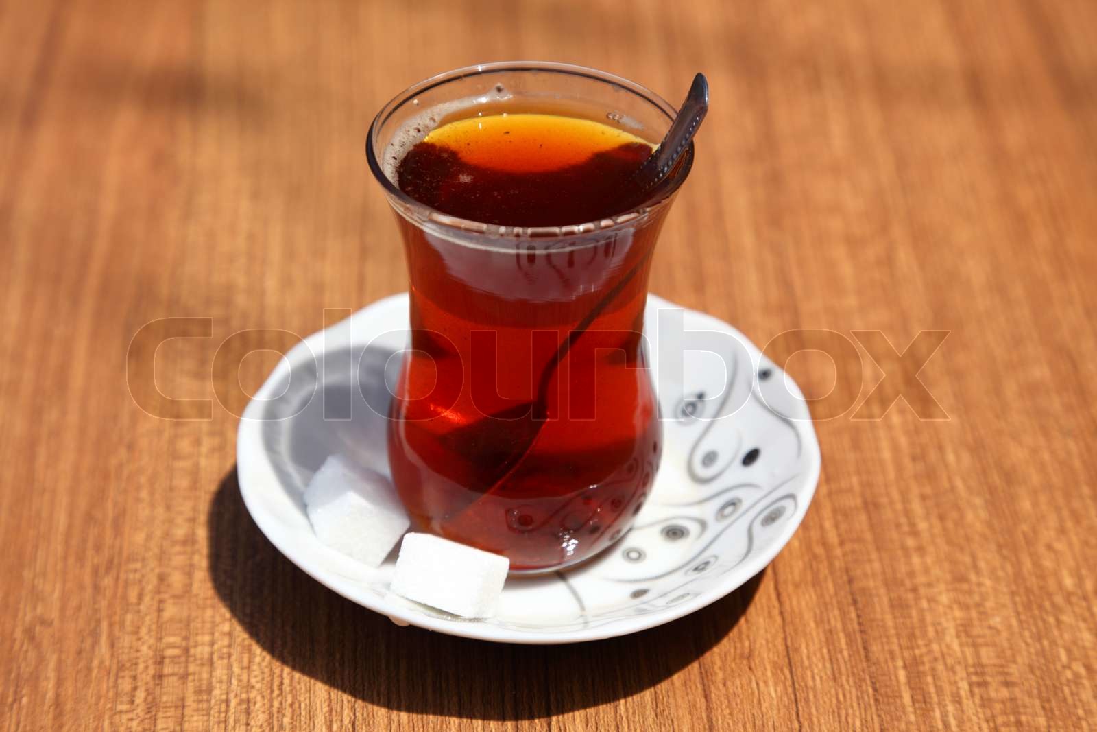 Turkish tea in a cafe in Istanbul | Stock image | Colourbox