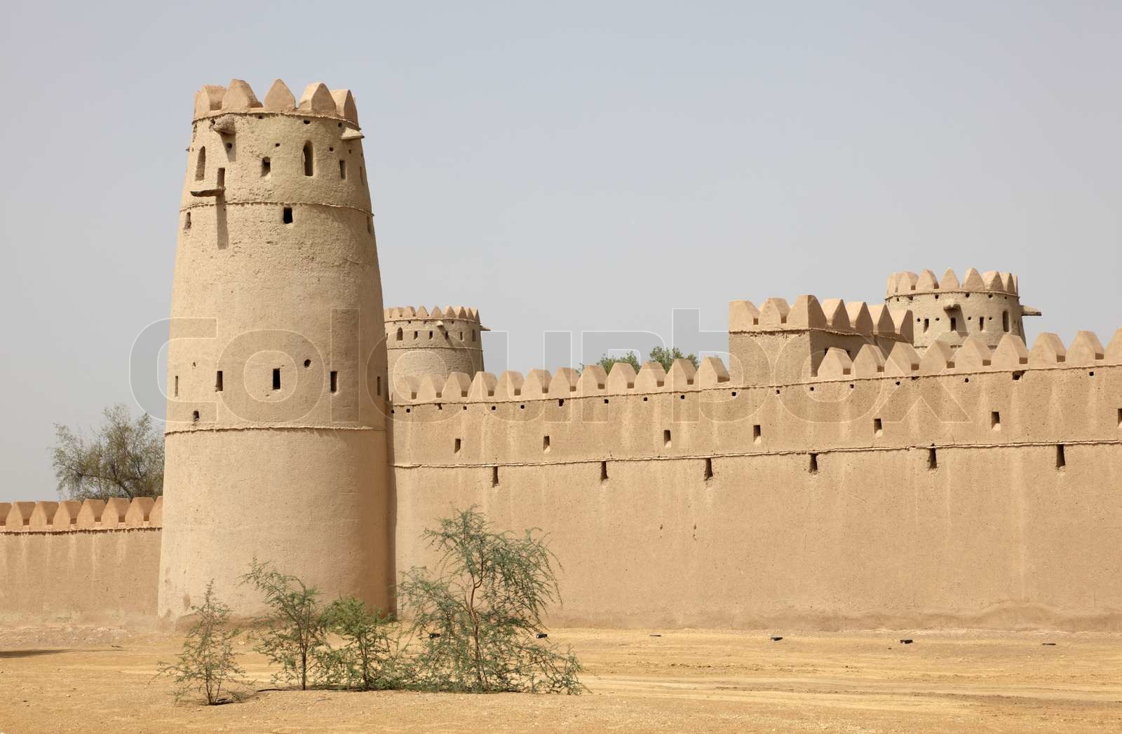 Ancient fort of Al Ain, Emirate Abu Dhabi, United Arab Emirates | Stock ...