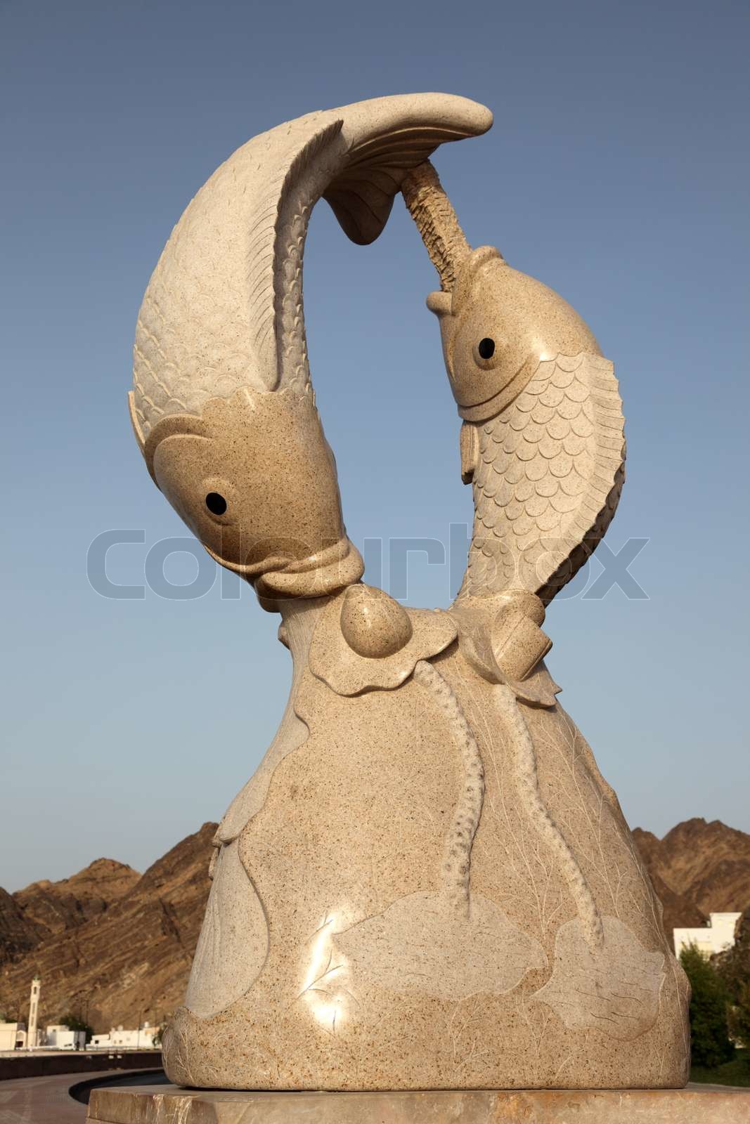 Fish sculpture in Muttrah, Sultanate of Oman | Stock image | Colourbox