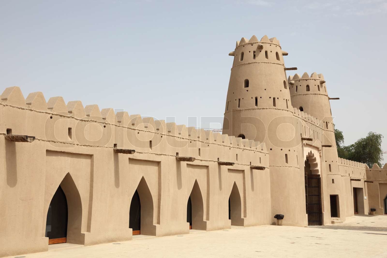 Ancient fort of Al Ain, Emirate Abu Dhabi, United Arab Emirates | Stock ...
