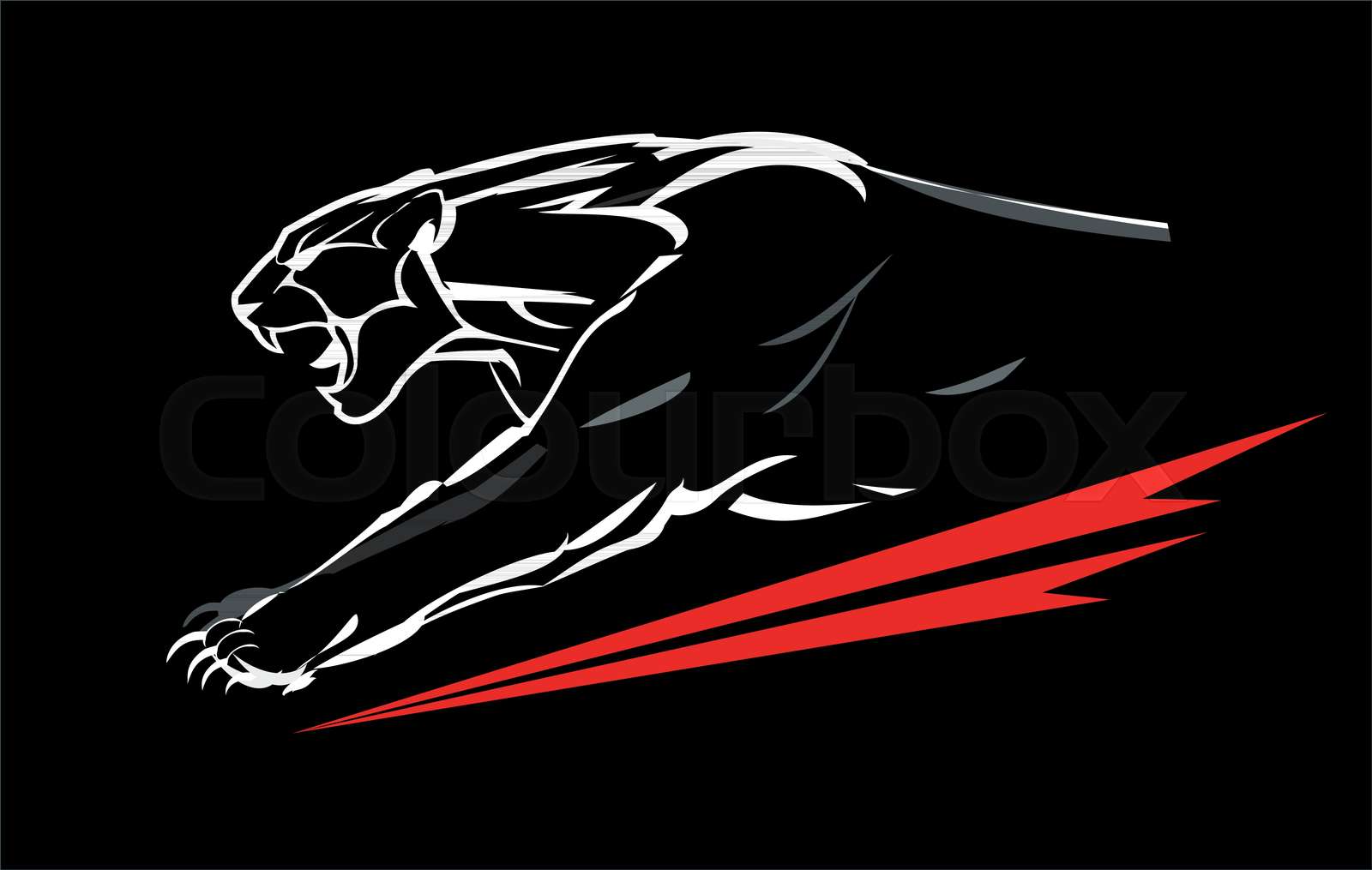 Black And Red Panther Logo