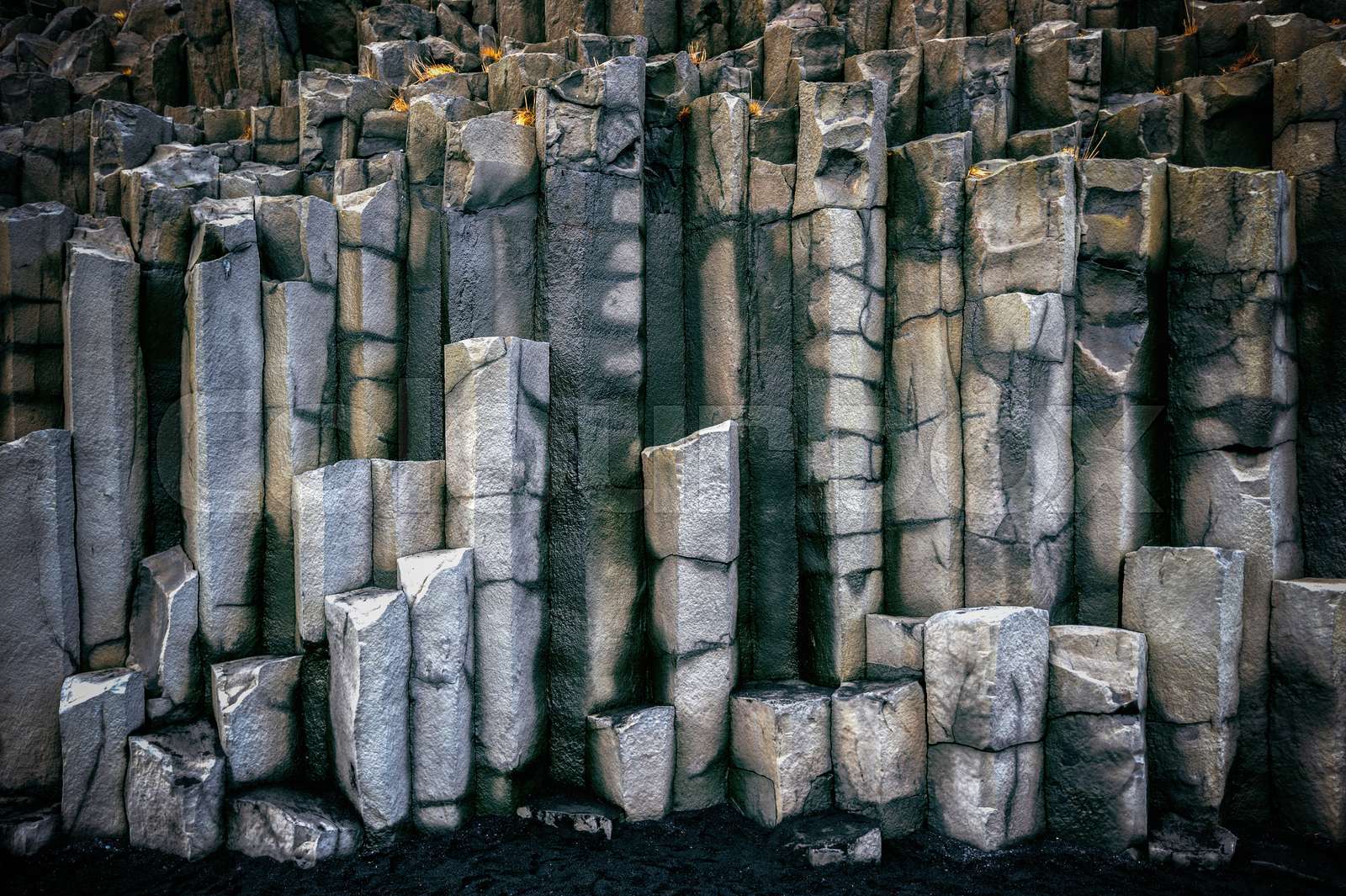 Basalt columns near Vik, Iceland. | Stock image | Colourbox