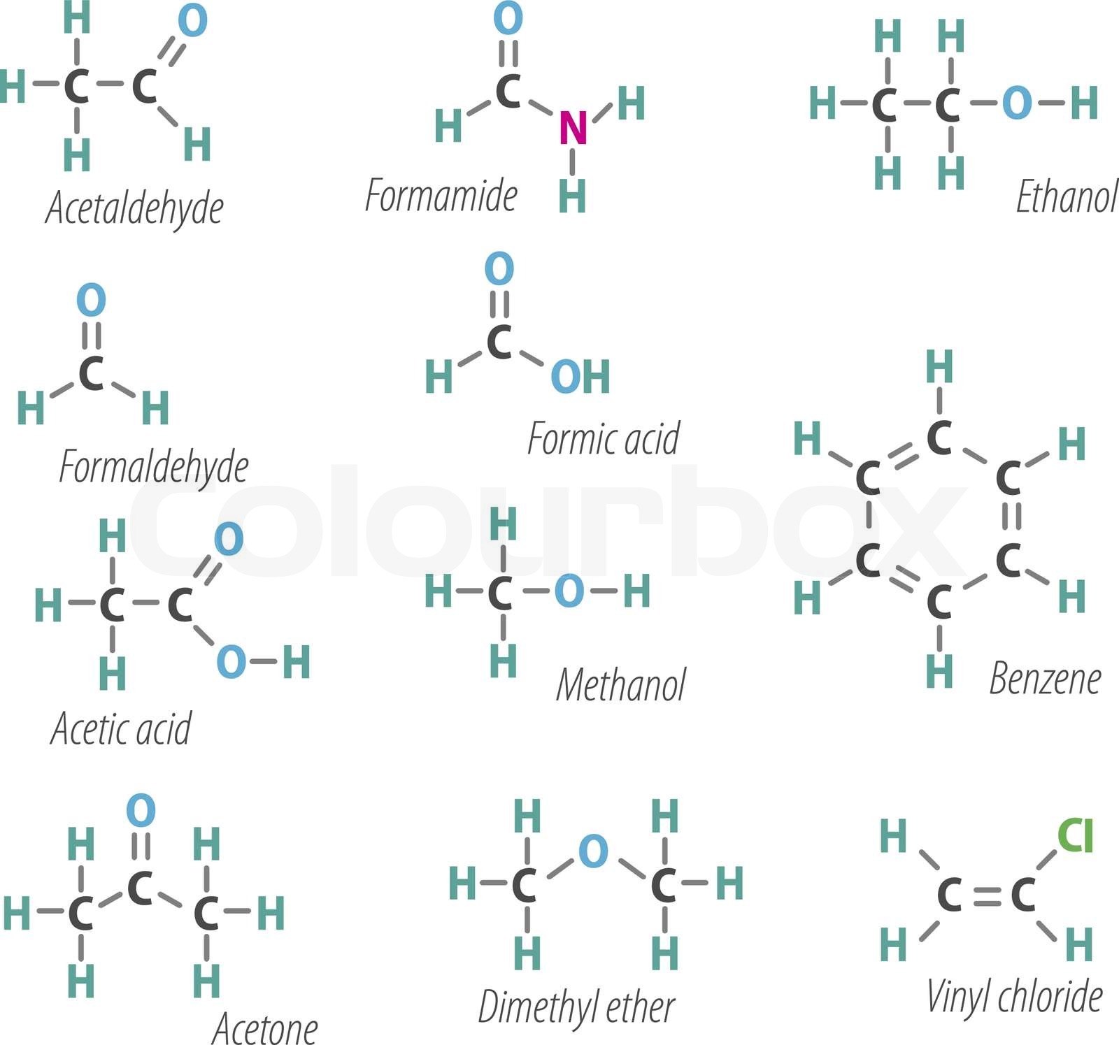 Chemie-Formeln | Stock-Vektor | Colourbox