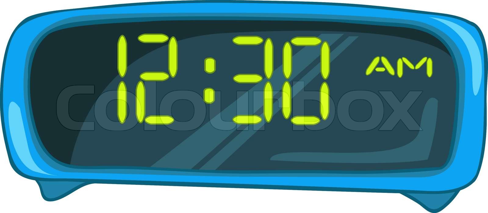 Cartoon Home Clock Isolated on White Background | Stock vector | Colourbox