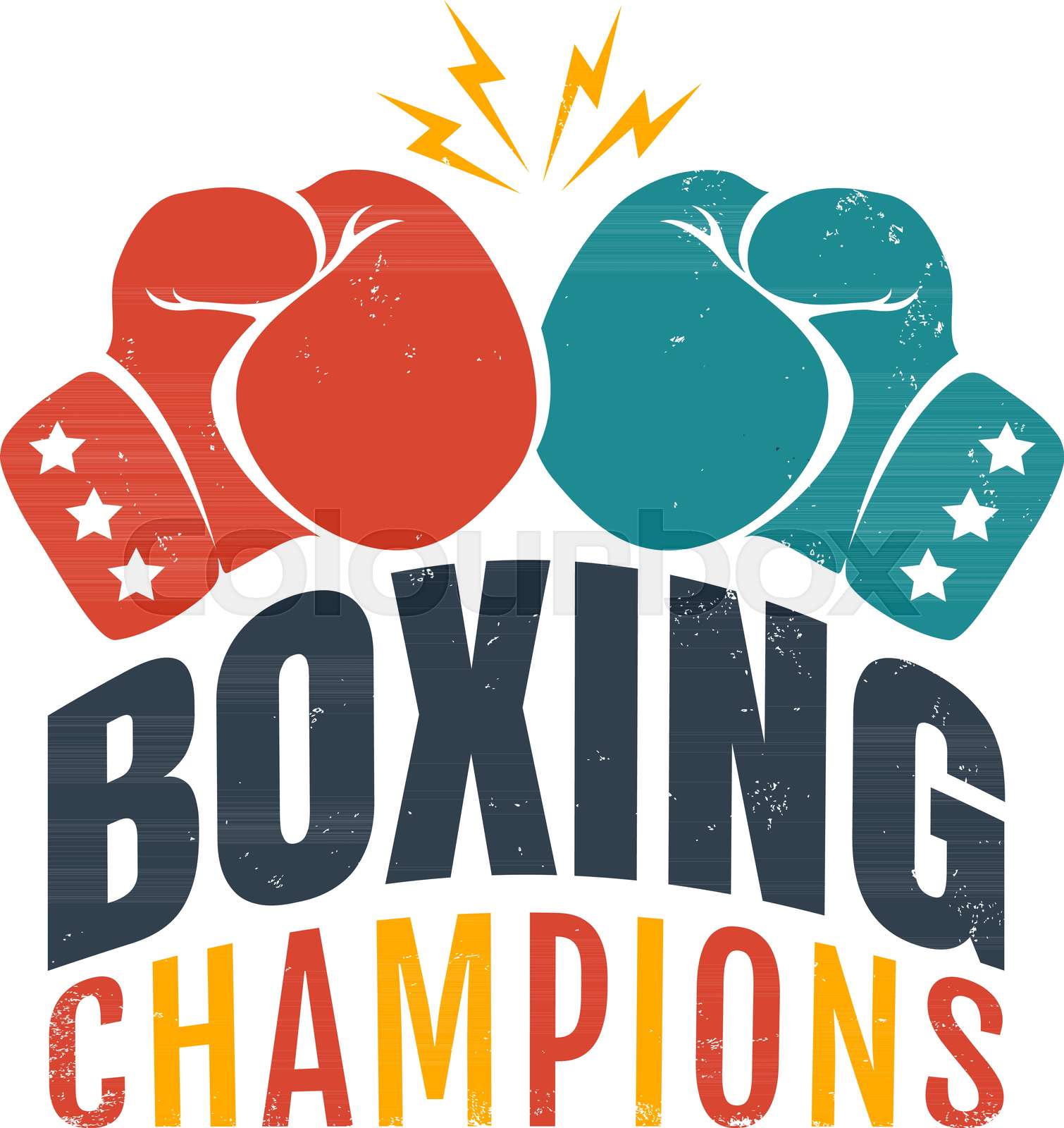Retro emblem for boxing champions. | Stock vector | Colourbox